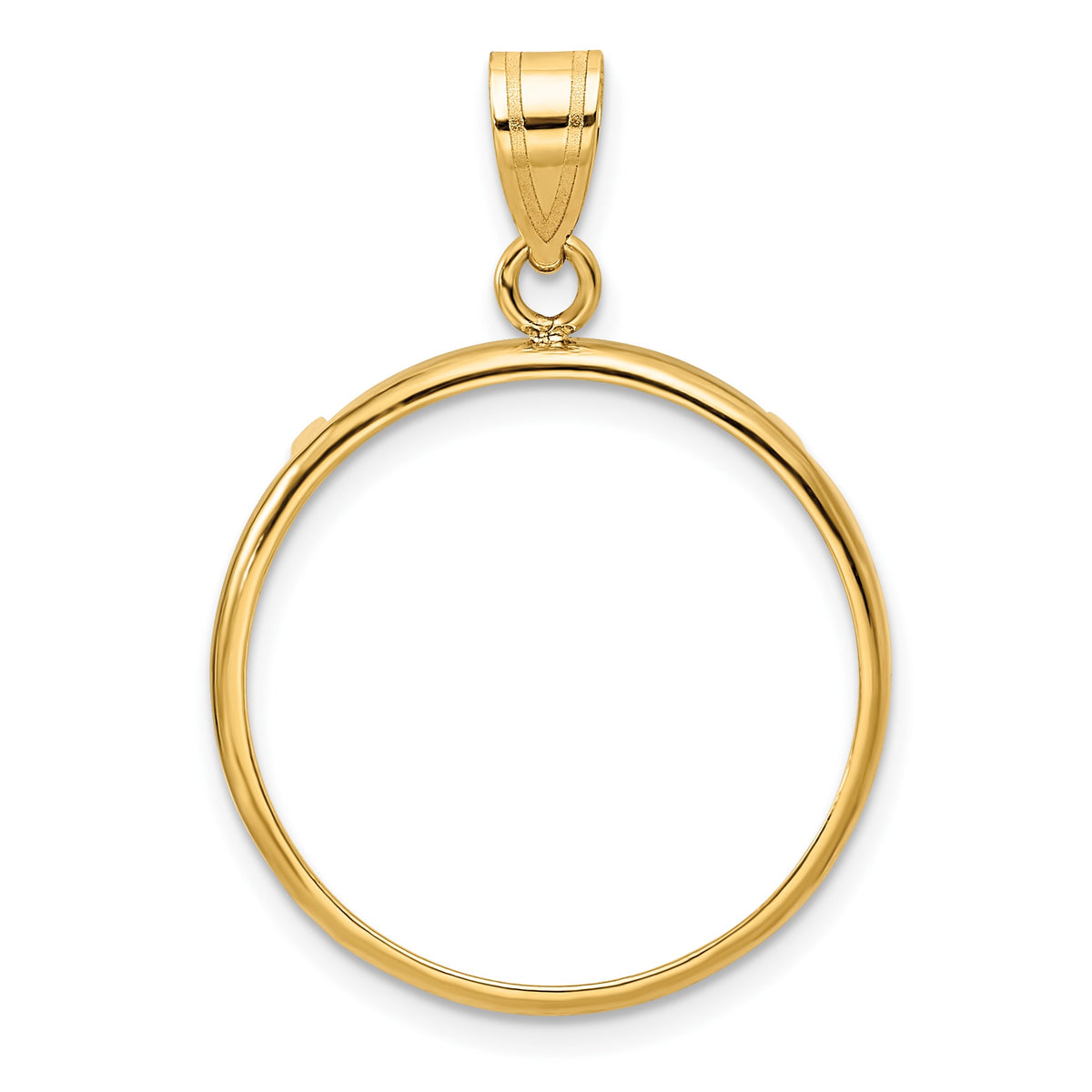 21.6 mm Coin Bezel Pendant Prong Set Polished in 14k Yellow Gold – Gold ...