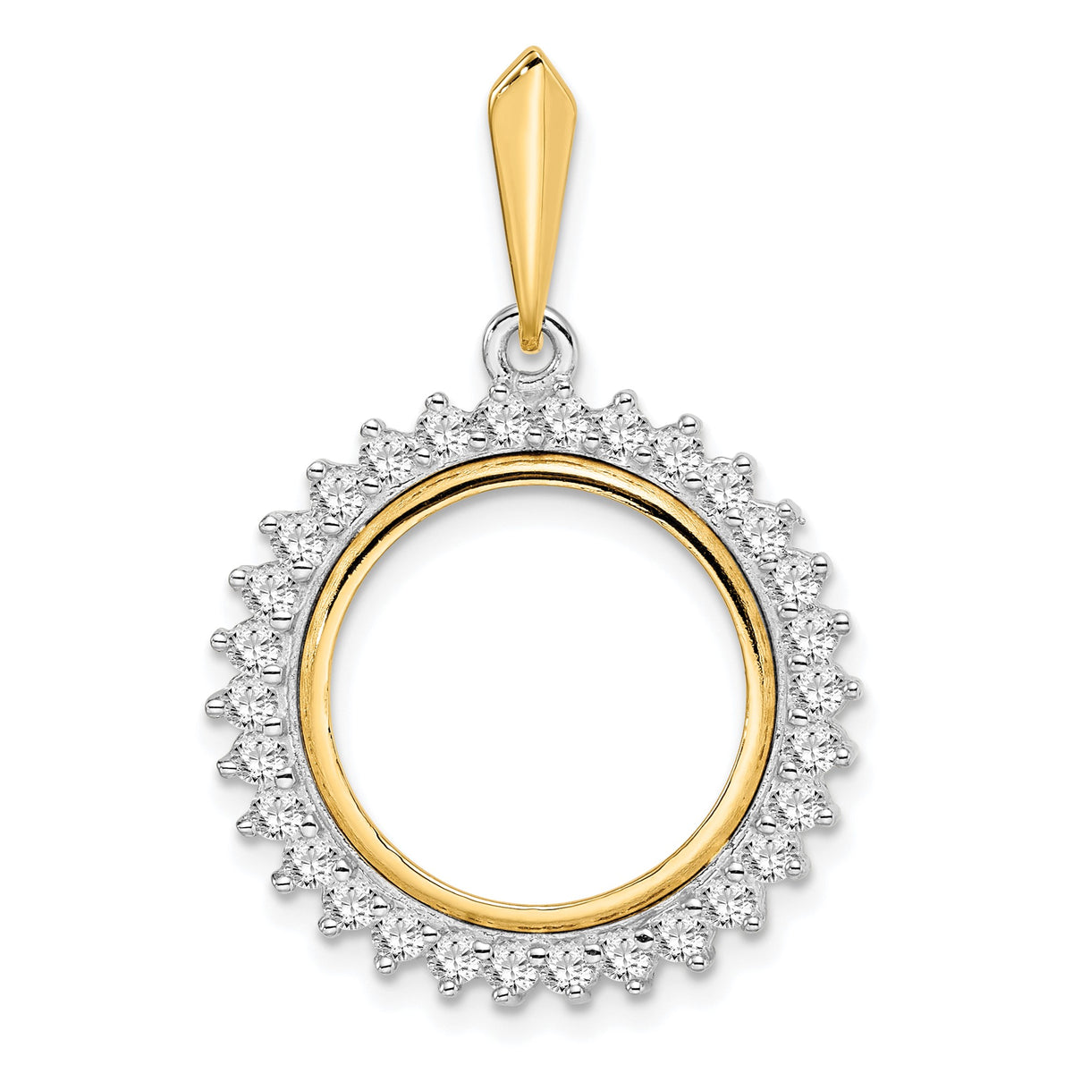 Australian 1/10 oz Gold Nugget $15 Coin Bezel Pendant Prong Set – Gold ...