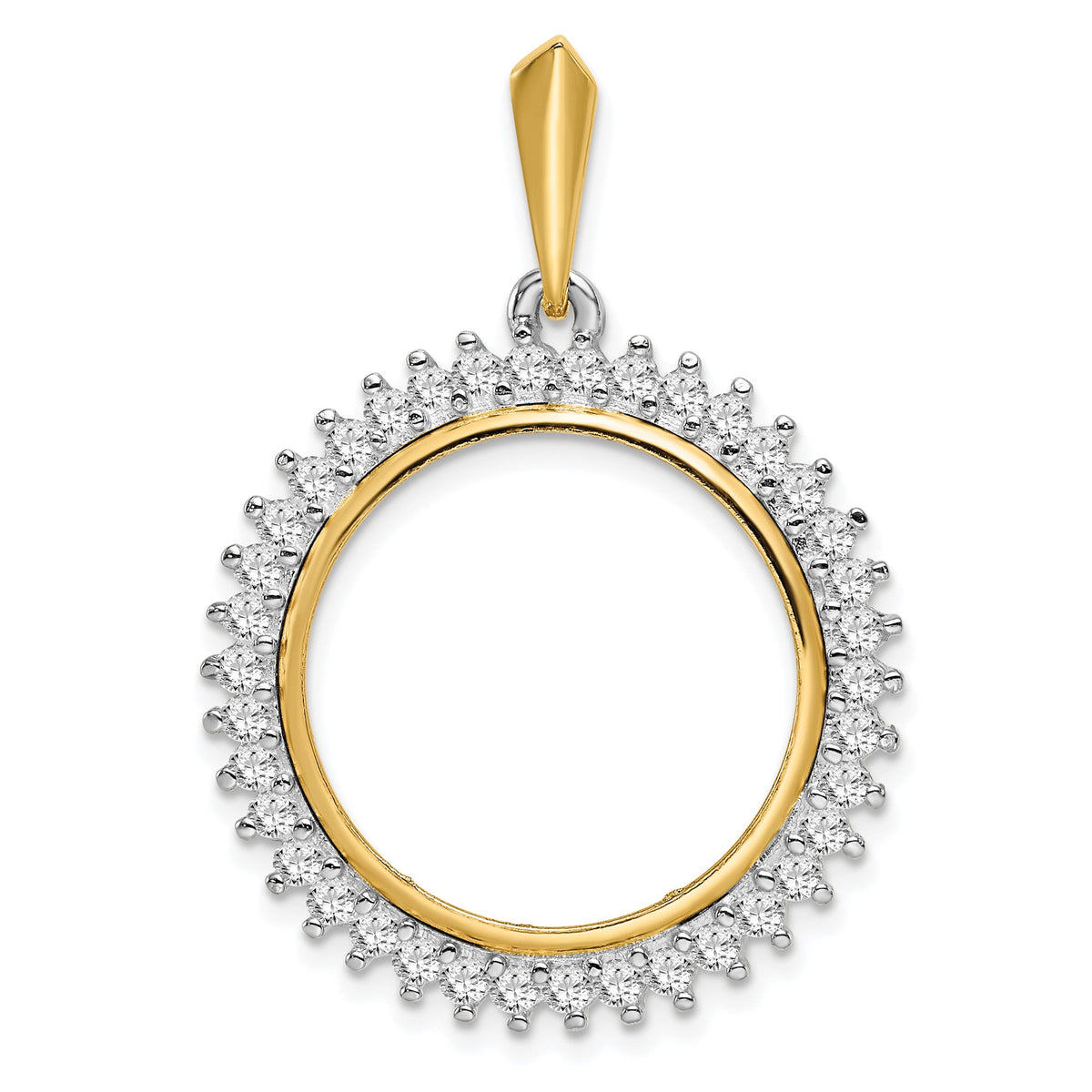 Mexican 1/10 oz Silver Libertad Coin Bezel Pendant Prong Set – Gold ...