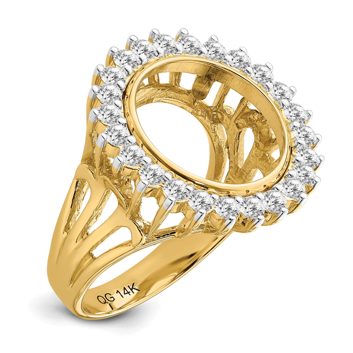 Mexican 2 Pesos Gold Coin Bezel Ring Prong Set Polished Fancy – Gold ...
