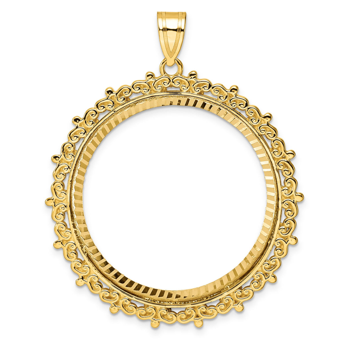 South African 1 oz Gold Krugerrand Coin Bezel Pendant Prong Set – Gold ...