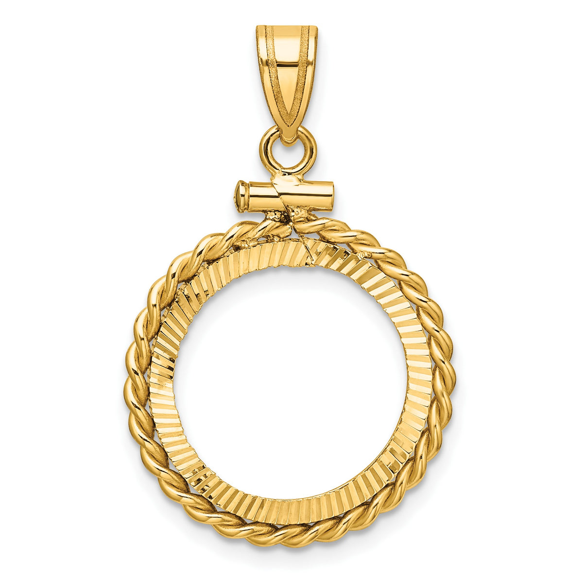 US 1/10 oz Platinum American Eagle $10 Coin Bezel Pendant Prong – Gold ...