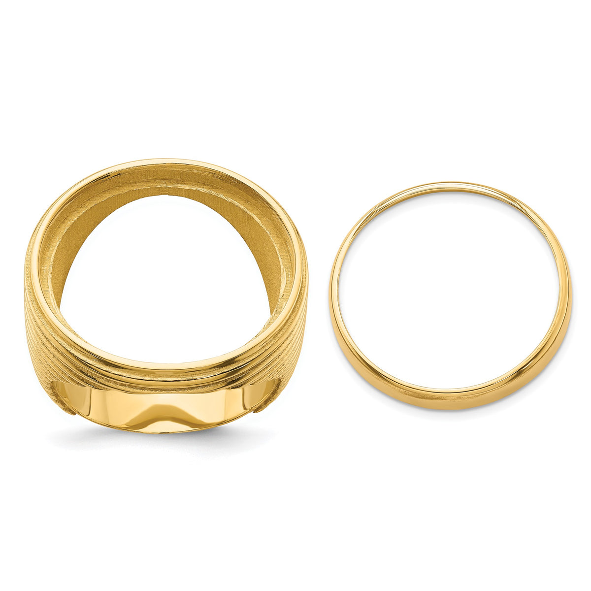 US Gold Indian Head Half Eagle $5 Coin Bezel Ring Prong Set – Gold Coin ...